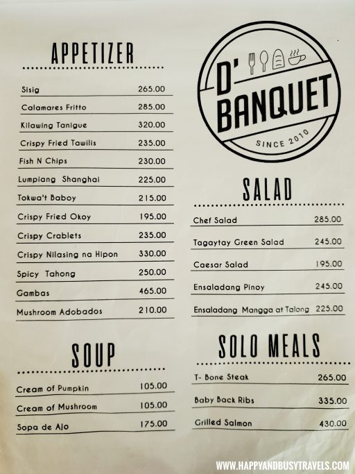 D' Banquet Bakeshop and Restaurant - Happy and Busy Travels