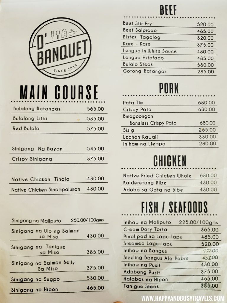 D' Banquet Bakeshop and Restaurant - Happy and Busy Travels