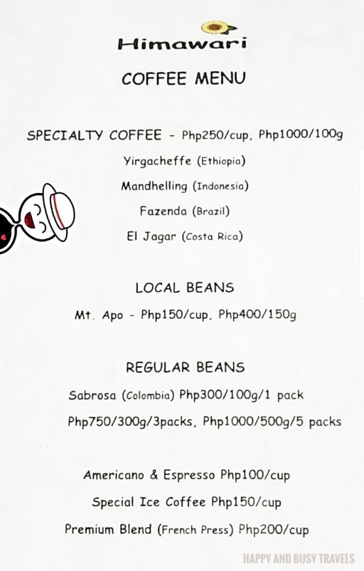 Himawari Specialty Coffee - Happy and Busy Travels