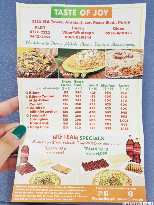 Taste of Joy - Happy and Busy Travels