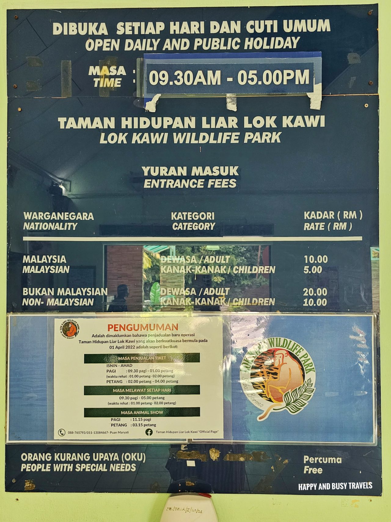 Lok Kawi Wildlife Park - Happy and Busy Travels